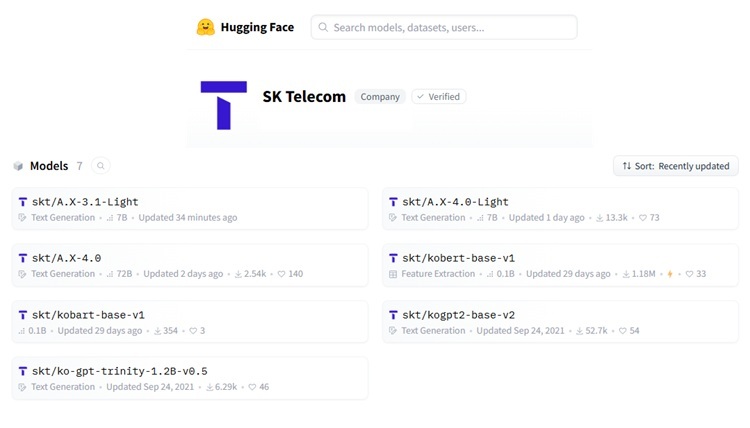 SKT, 자체 LLM '에이닷 엑스 3.1 라이트' 오픈소스 공개